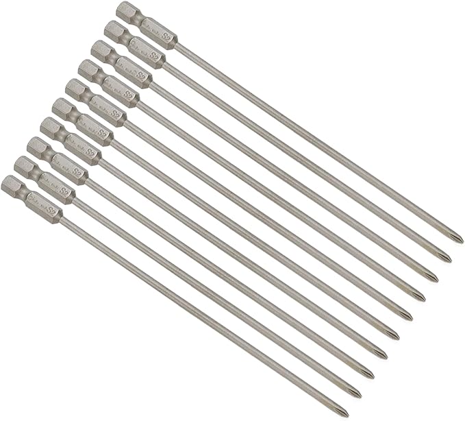 Rannb PH1 Phillips Cross Screwdriver Bits 1/4 Hex Shank 3mm Dia ...