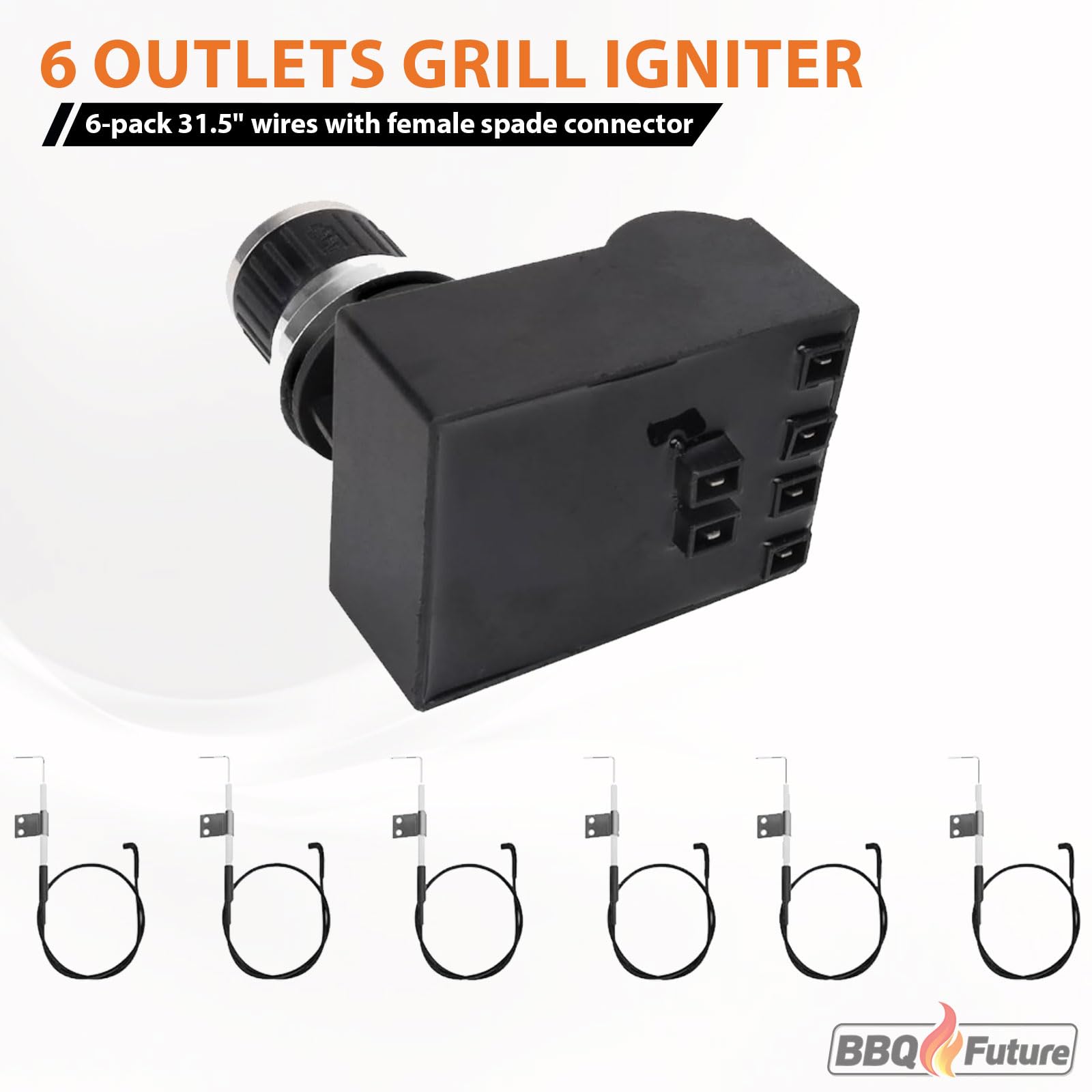 Snapklik.com : BBQ Future 6 Outlets Grill Igniter Replacement Kit For ...