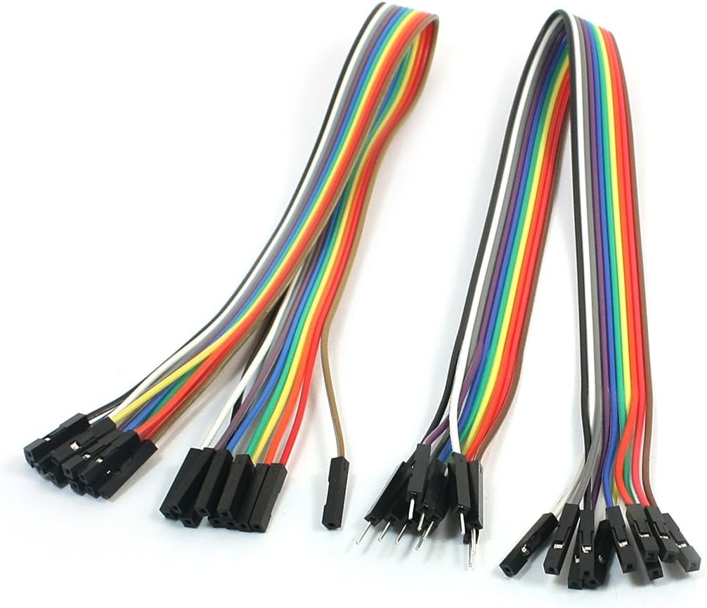 Amazon.com: uxcell 30cm 2.54mm 10P Male to Female M/F Connect Jumper ...