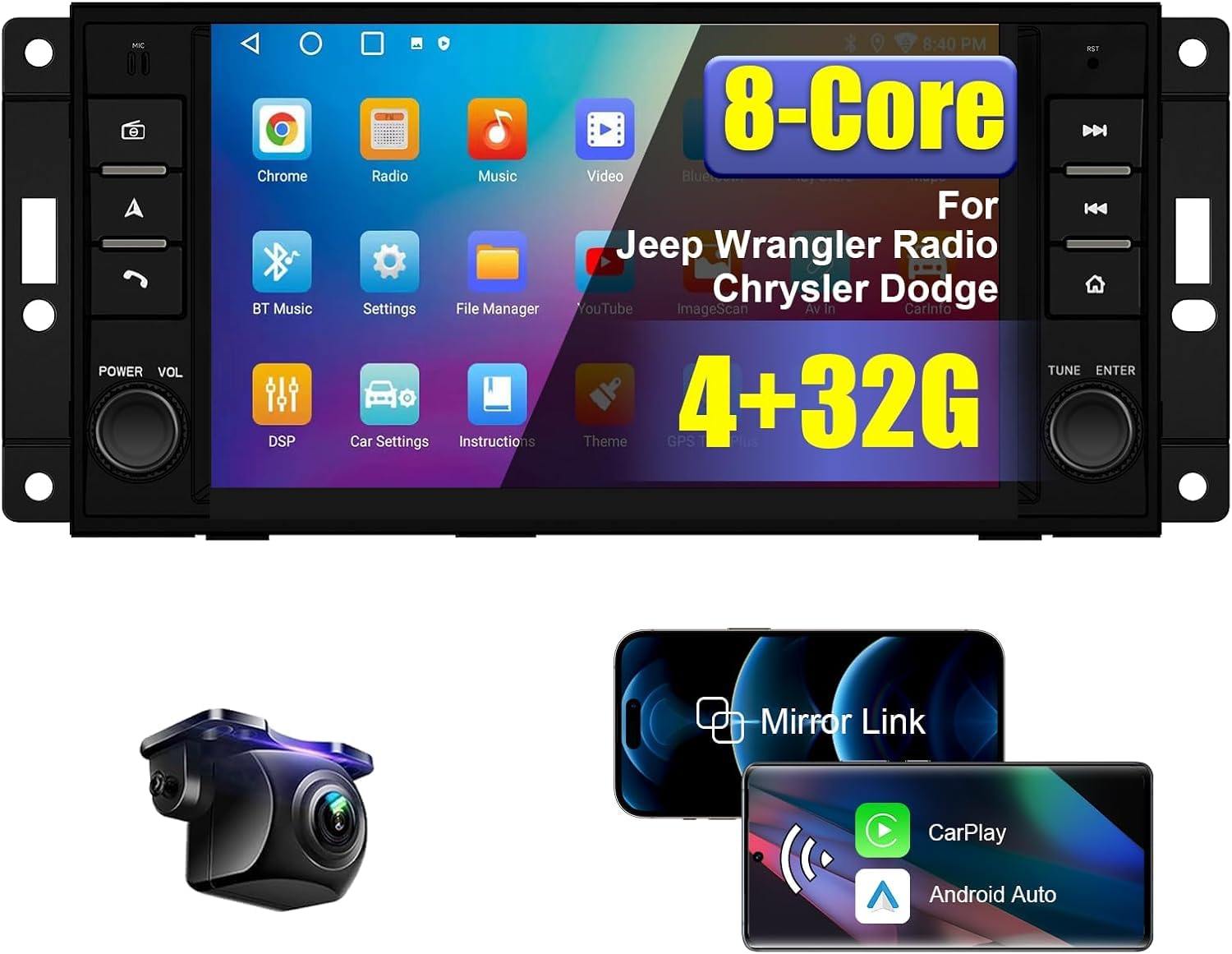 Snapklik.com : 8 Core 4+32G Car Radio Stereo For Jeep Wrangler JK ...