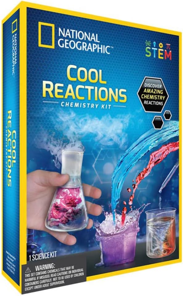 National Geographic Cool Reactions Chemistry Kit, Fun Science ...