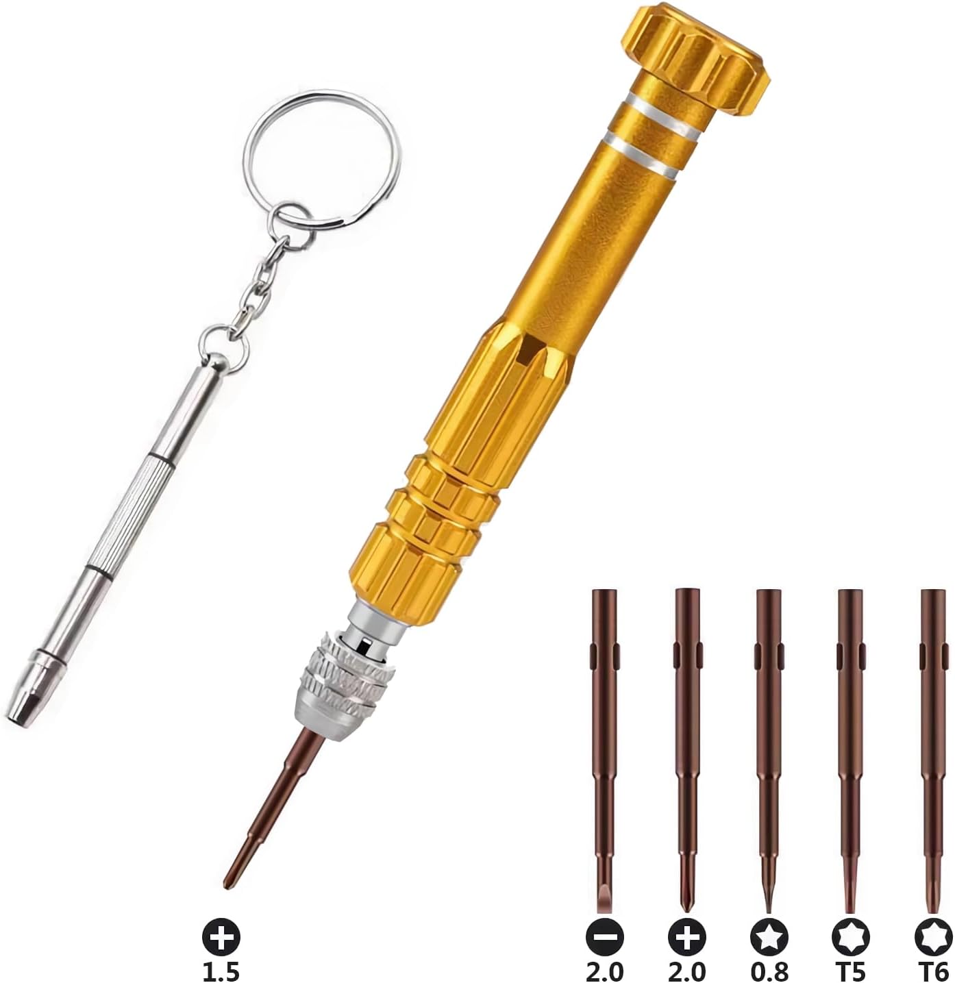 Amazon.com: Mr.ZzjOOj 6-in-1 Small Screwdriver Set S2 Steel Magnetic ...