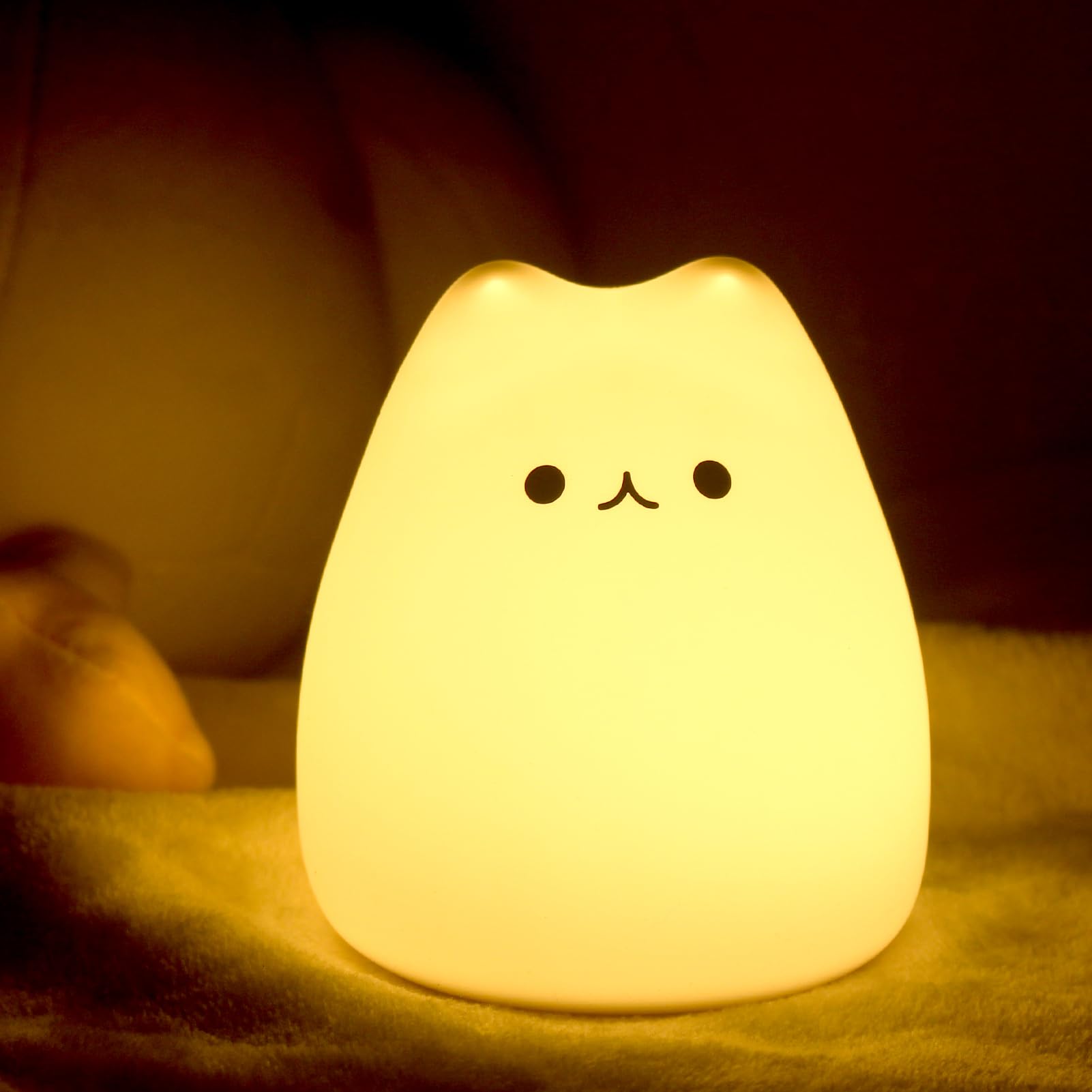 SMOORITA Cute Cat Lamp, Kitty Night Light for Girls Bedroom, Gifts for ...