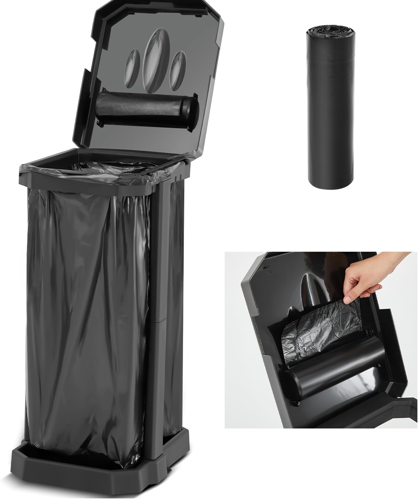 Amazon.com : Jingmore Collapsible Trash Can Camping Trash Bag Holder ...