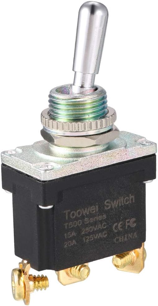 sourcingmap SPDT Rocker Toggle Switch Self Locking Heavy-Duty 15A 250V 20A 125V 3P ON/ON Switch ...