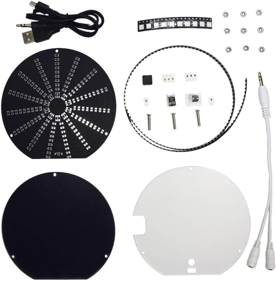 BIlinli LED Circular Visualizer Music Spectrum Display DIY Kit ...