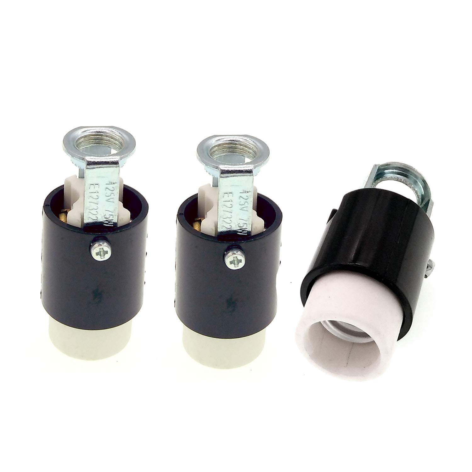 Amazon.com: Candelabra Base Keyless Socket,E12 Porcelain Lamp Holder ...