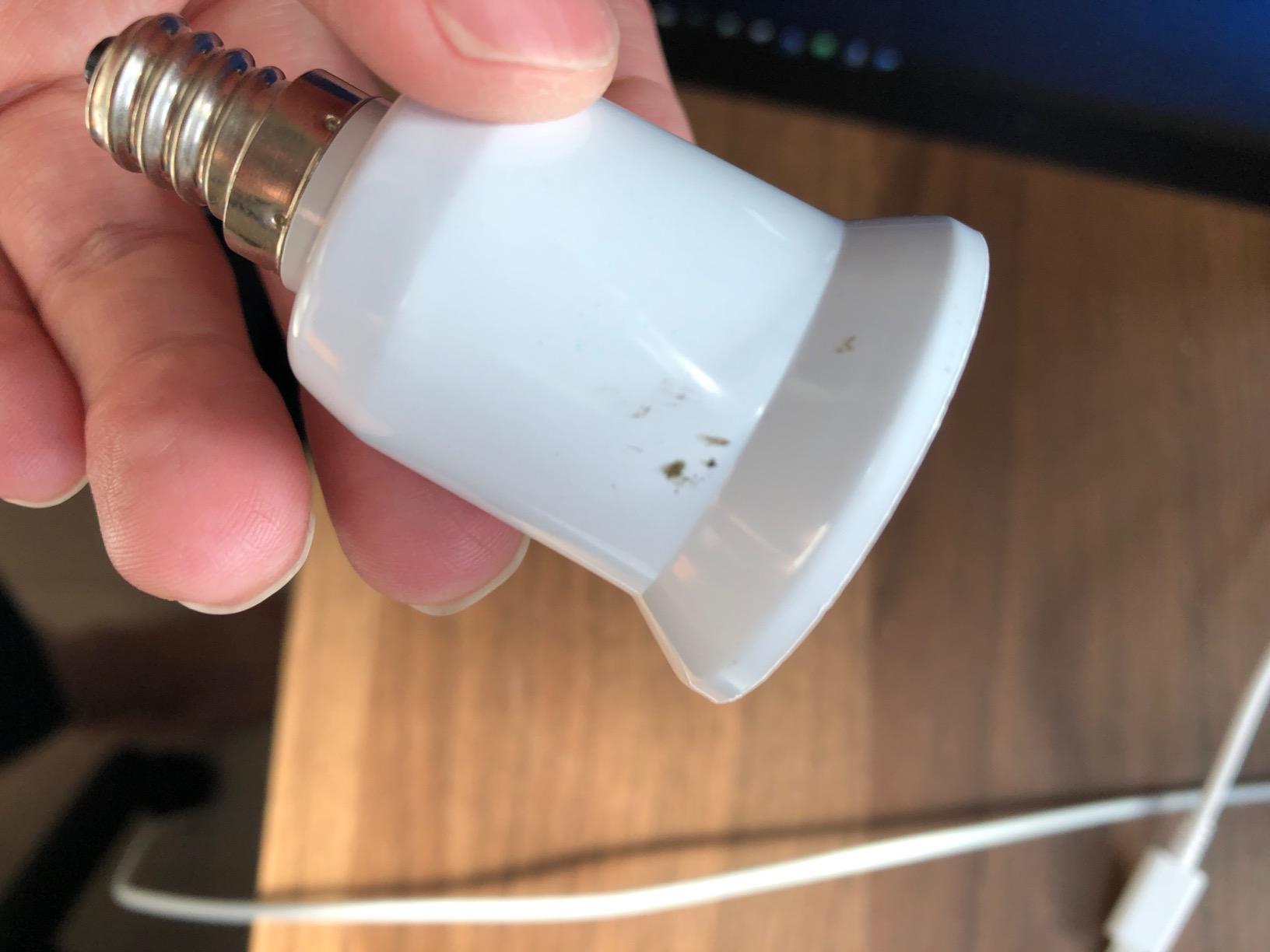 Amazon | 口金変換 アダプター E12-E26 電球 ソケット 口金 照明補助器具 (E12-E26, PC+銅) | SUPCF | 口金変換アダプタ