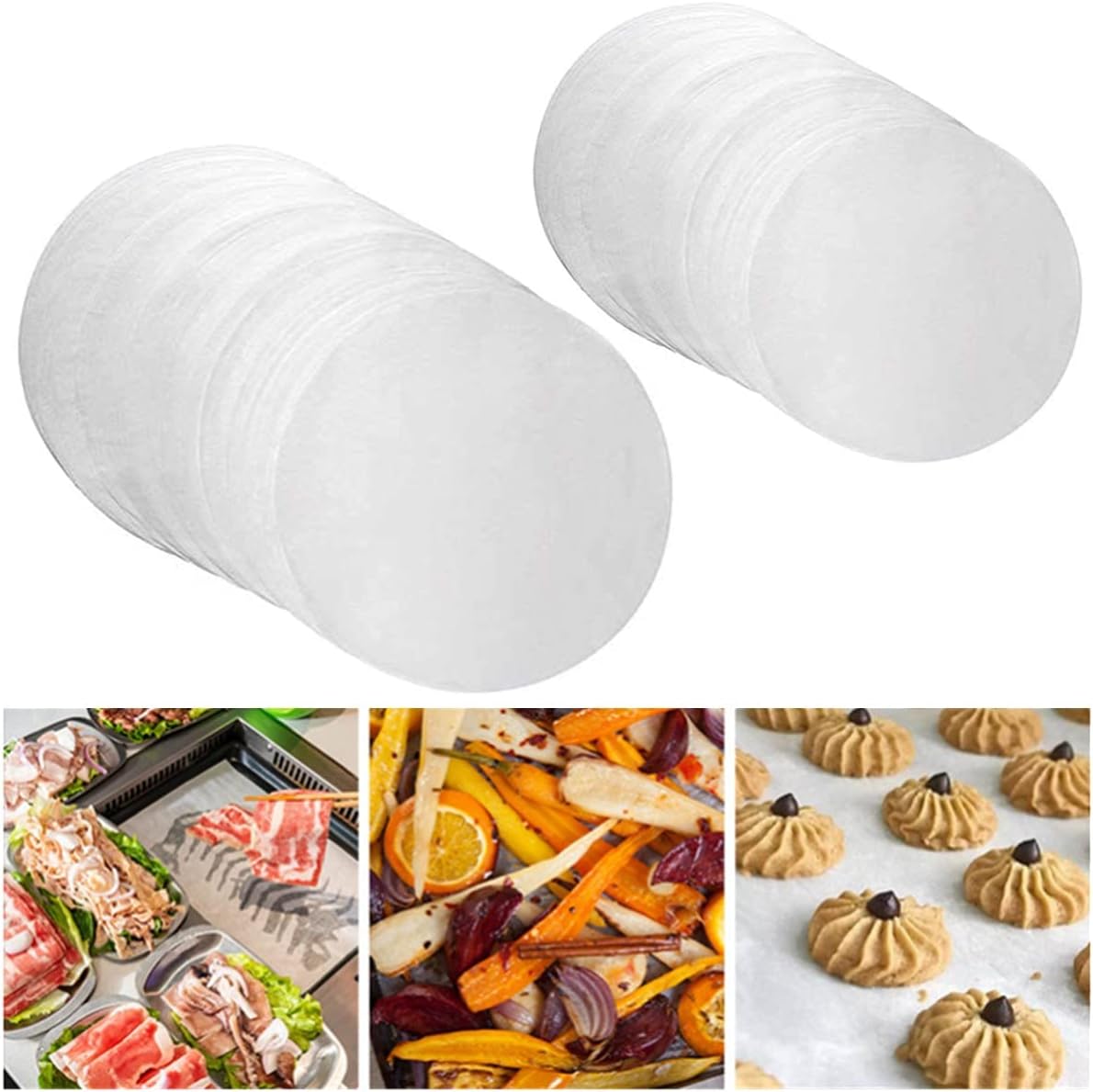 400Pcs Baking Parchment Circles Round Parchment Paper 3 Inch And 4 Inch For Springform Cake Tin 400pcs-baking-parchment-circles-round-parchment-paper-3-inch-and-4-inch-for-springform-cake-tin