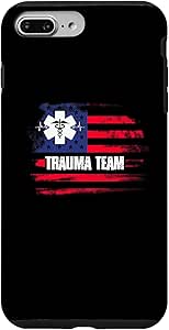 Amazon.com: iPhone 7 Plus/8 Plus Trauma Team US Flag | Emergency Nurse ...