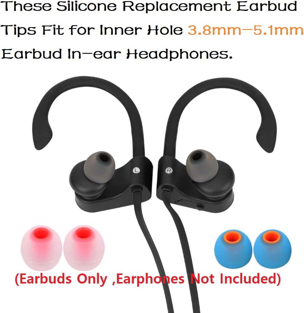 Silicone Earbud Tips Earbuds Replacement Ear Tips Gels Bud for Popular ...