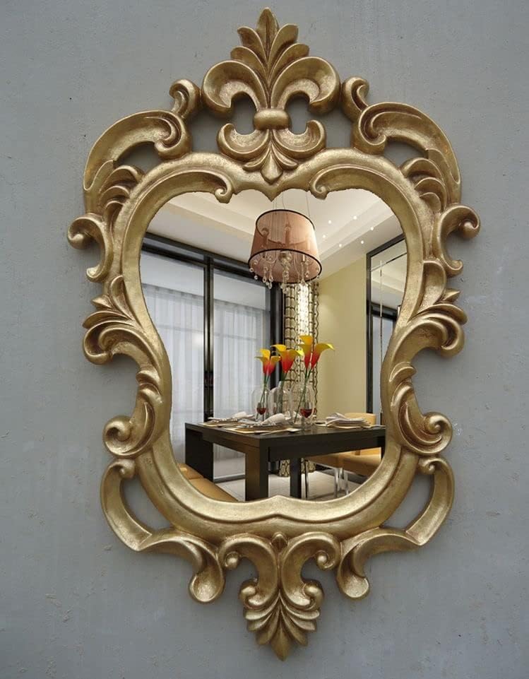 Buy WoodIdea Wood Hand Crafted Round Distressed Finished Vanity Wall ...