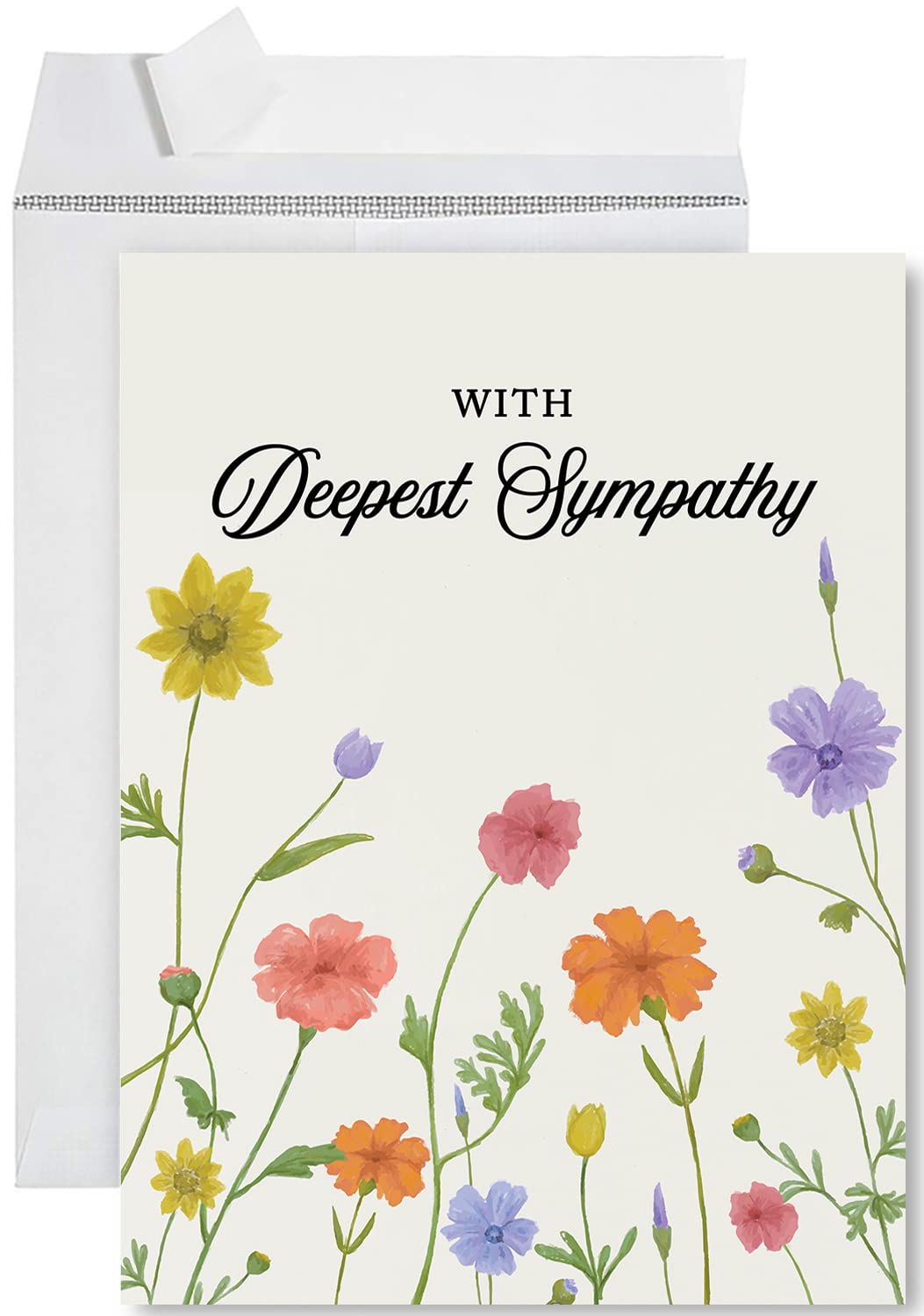Condolences Flowers Card