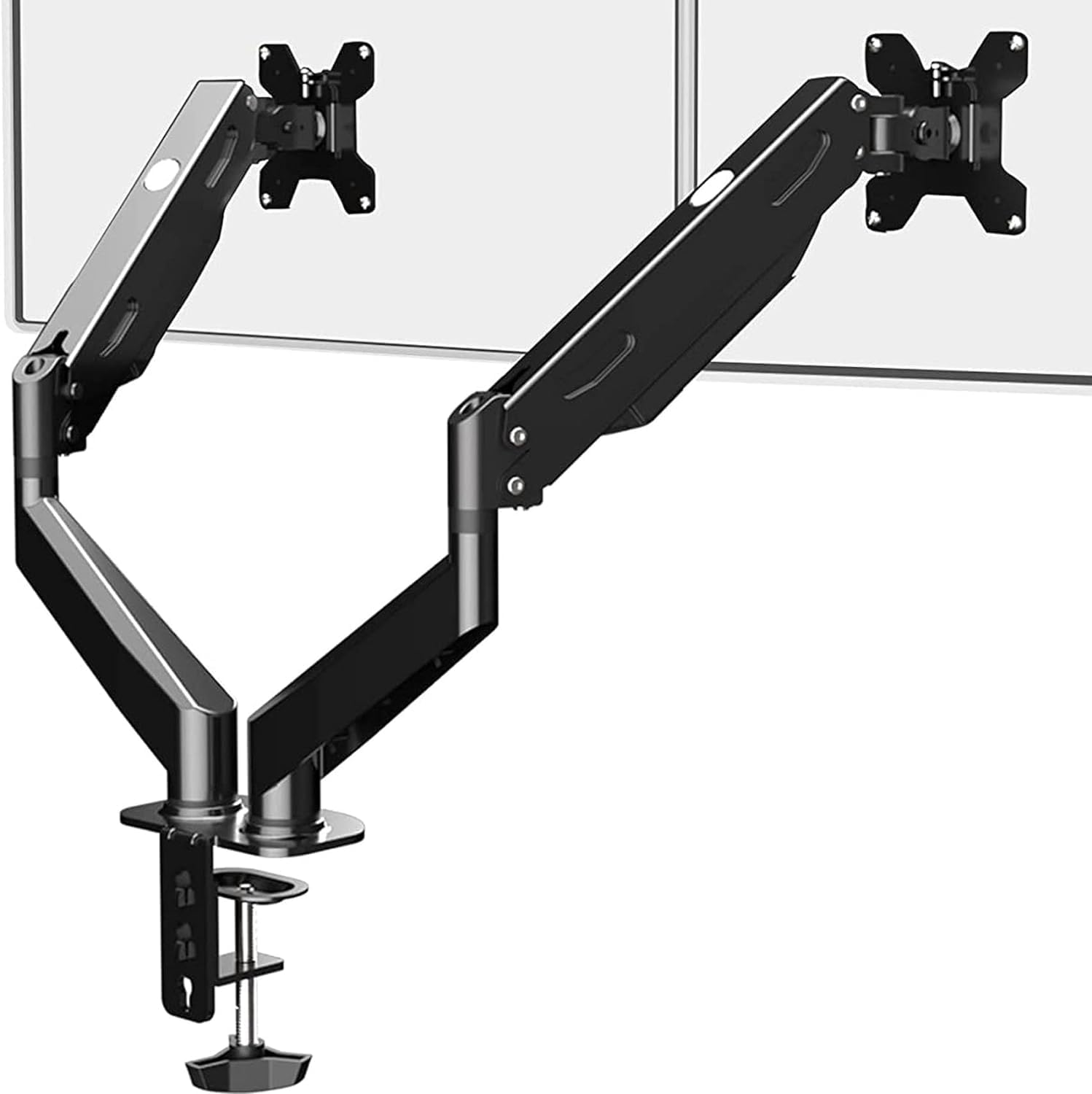 Pholiten Dual Monitor Stand 17-27" Gázrugós Monitortart