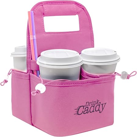 Amazon.com: Drink Caddy Portable Drink Carrier and Reusable Coffee Cup ...