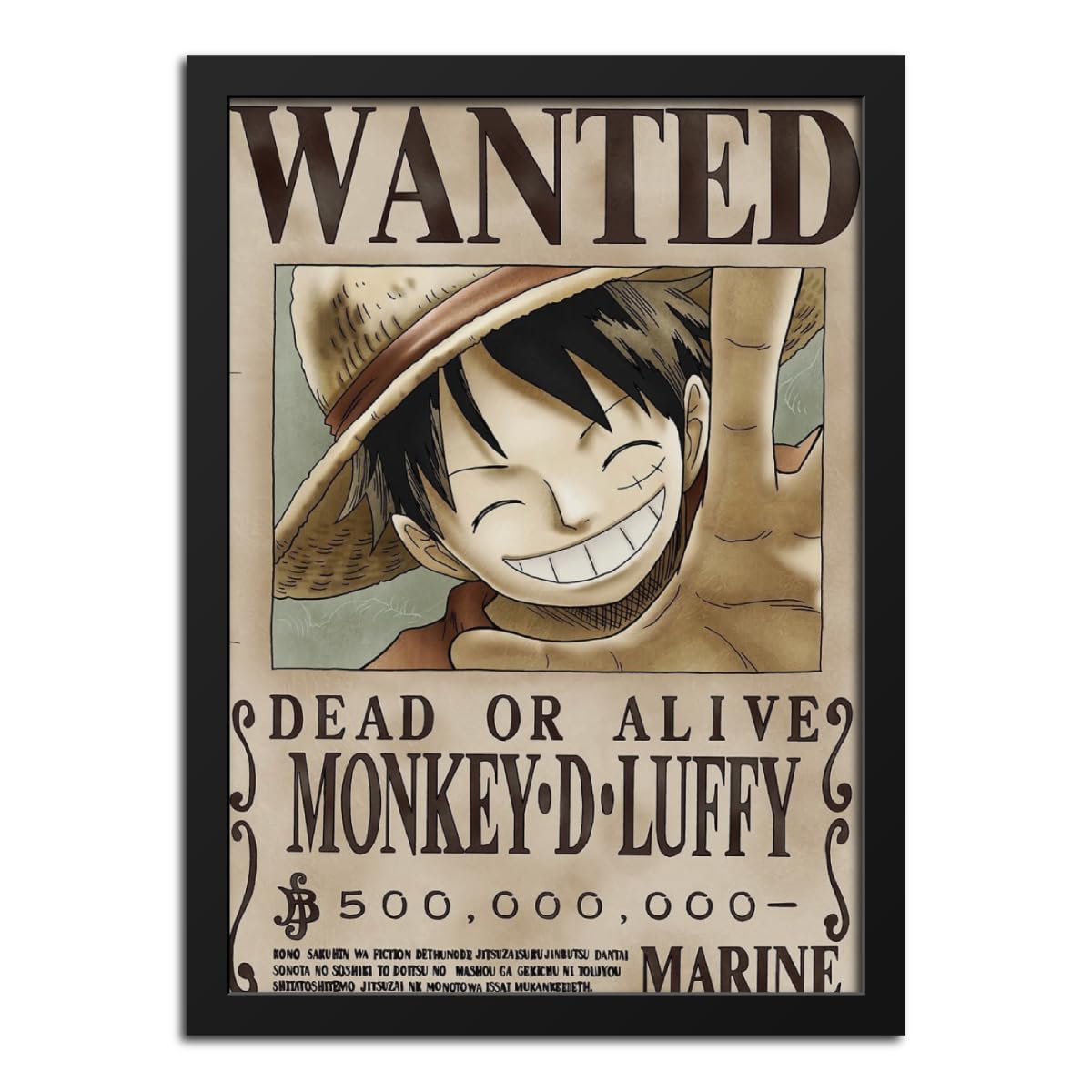 inspire TA MONKEY D LUFFY BOUNTY Poster One Piece Anime Painting Wall ...