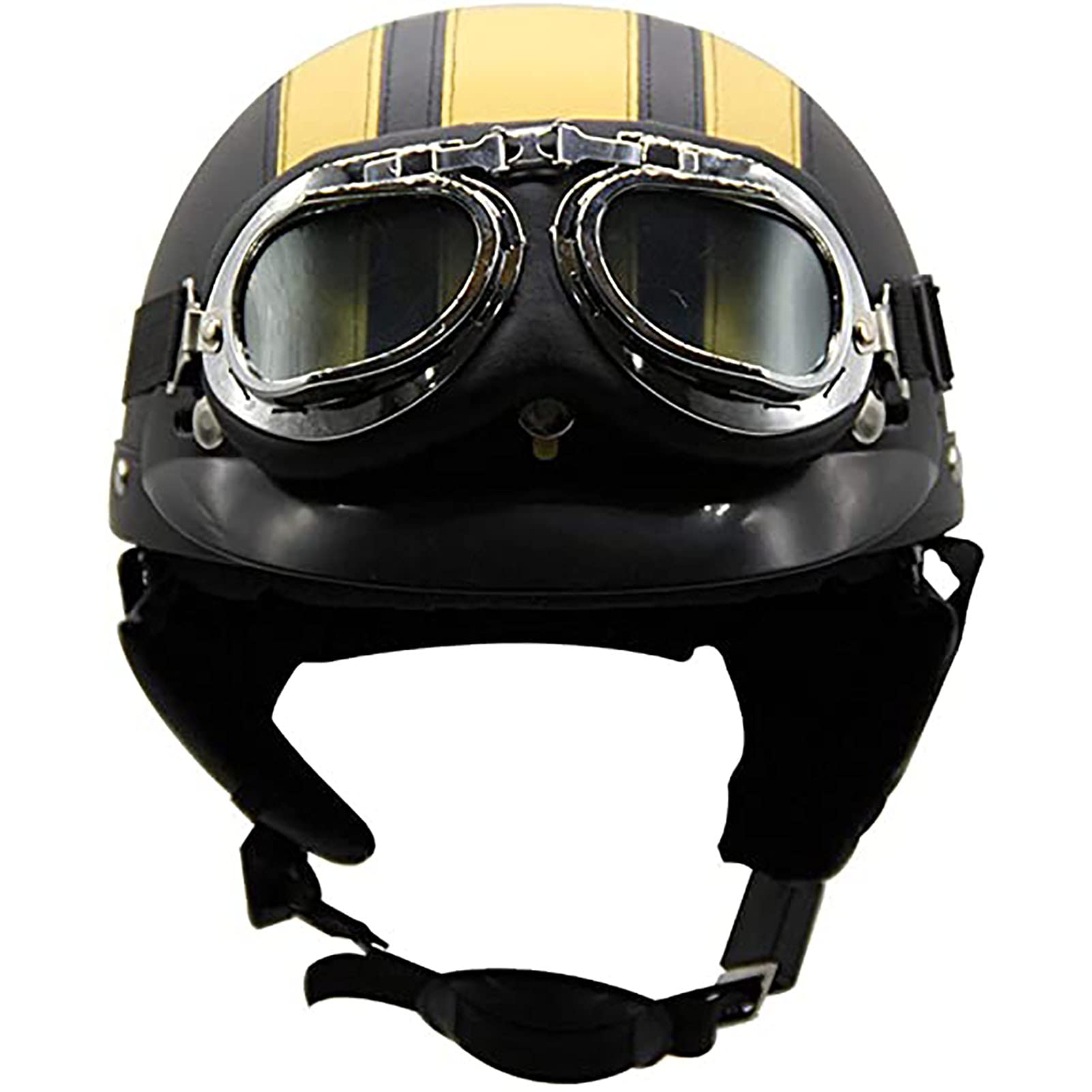 Buy F&FSH Retro Motorcycle Half Helmet Skull Hat, DOT Approved with ...