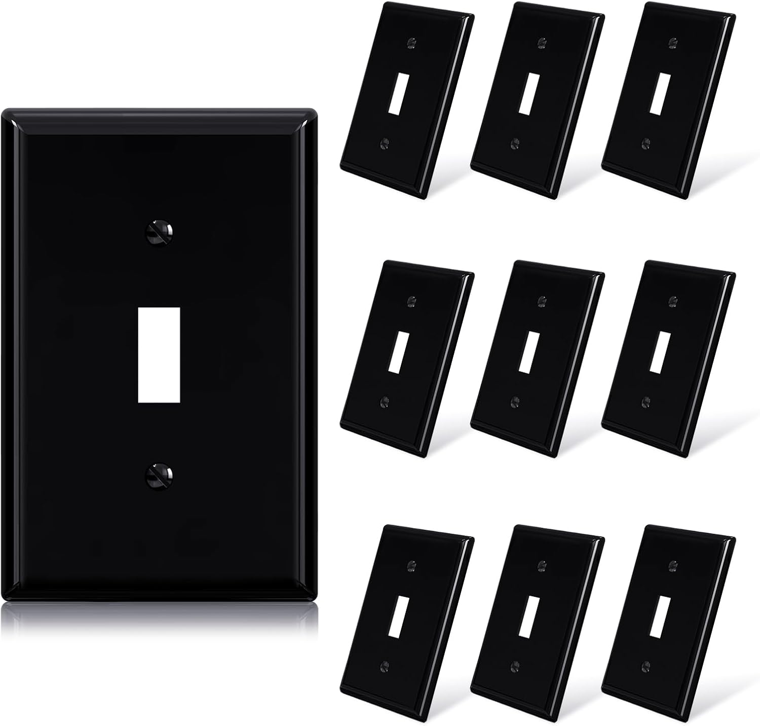 ELEGRP 1-Gang Mid Size Toggle Switch Covers, Light Switch Wall Plate ...