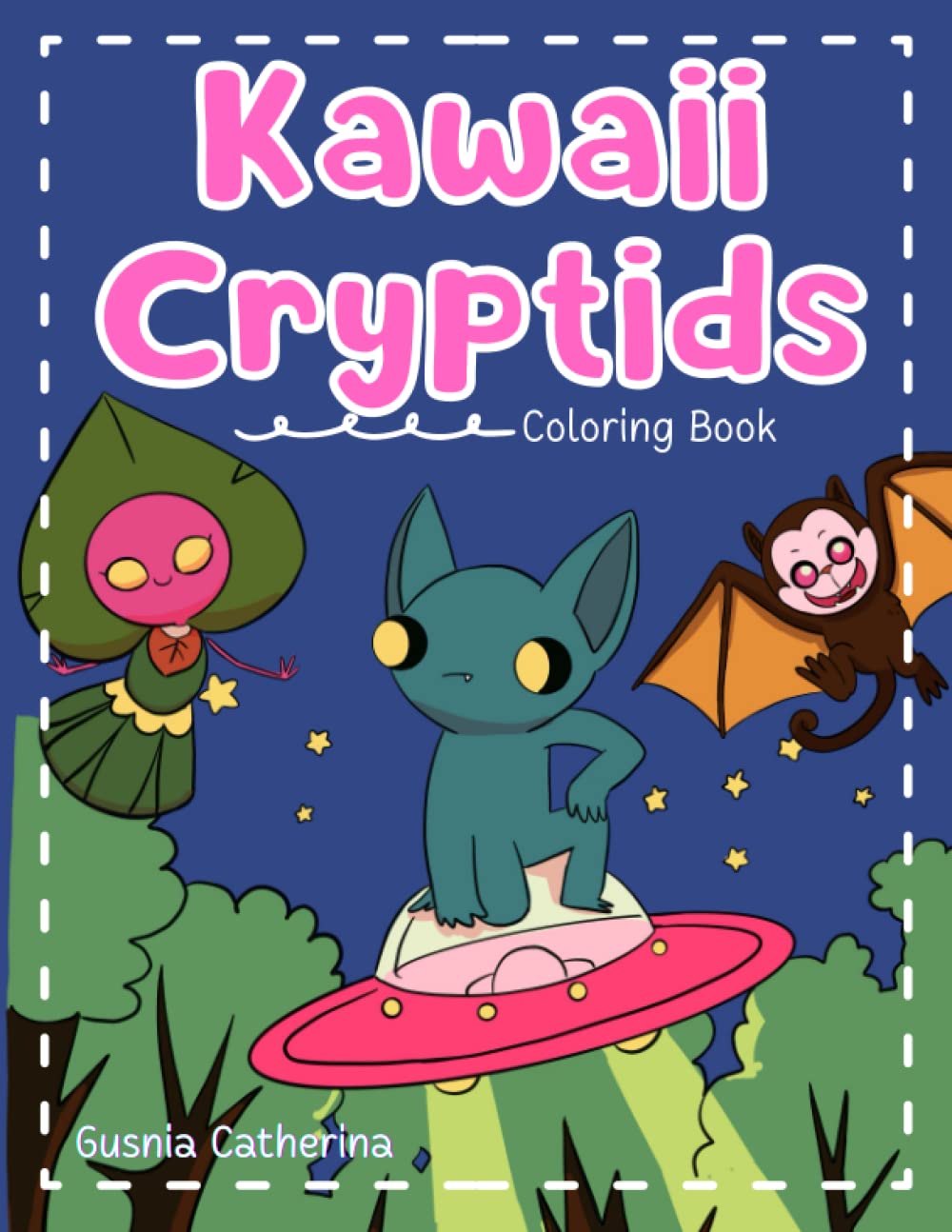 Kawaii Cryptids Colouring Book: Cute and Easy Mythical Creatures Cryptid Coloring Book Gifts For ...