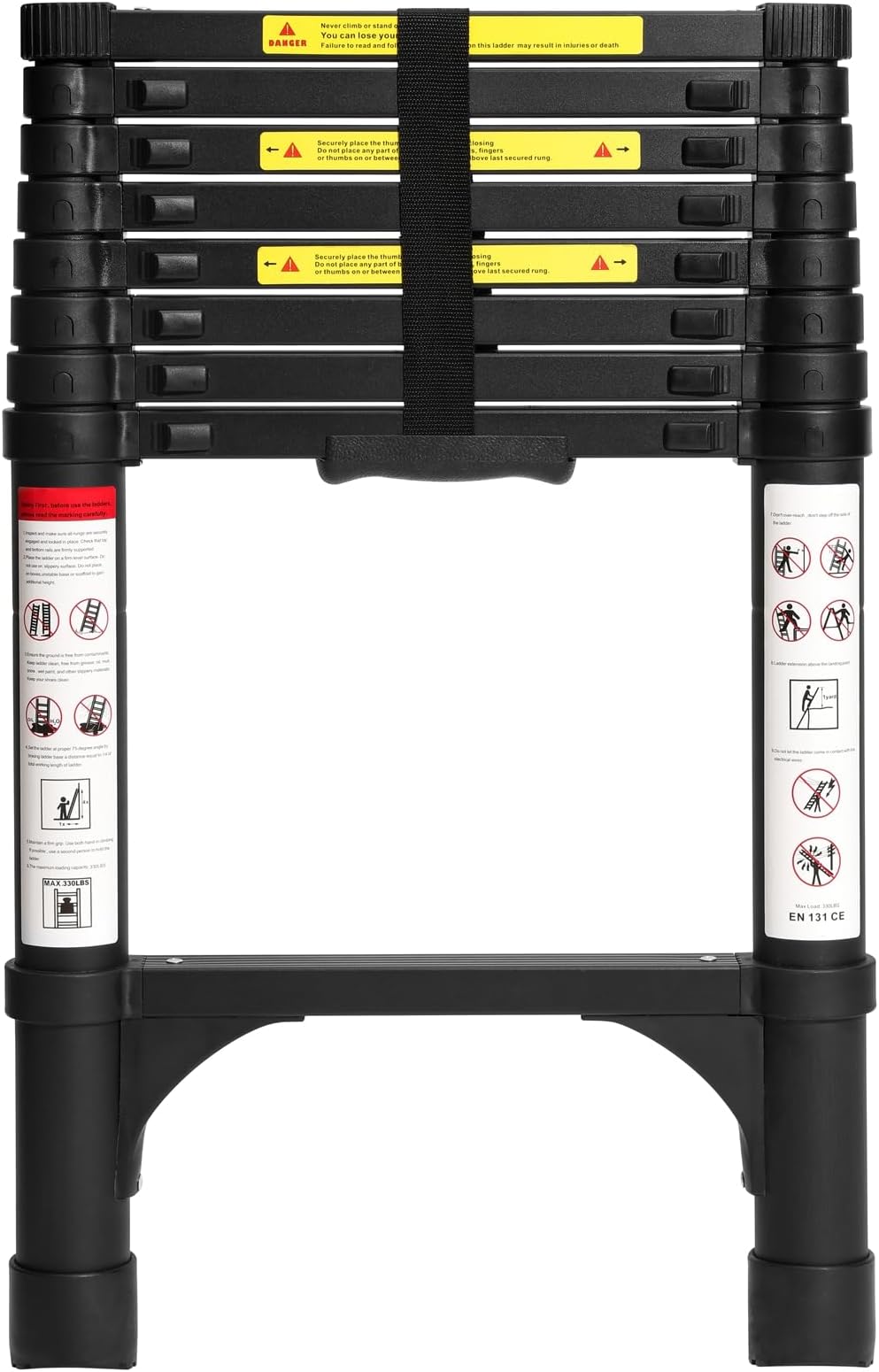 ZenAscend 6.6ft Telescoping Ladder, Lightweight Collapsible Ladder with ...