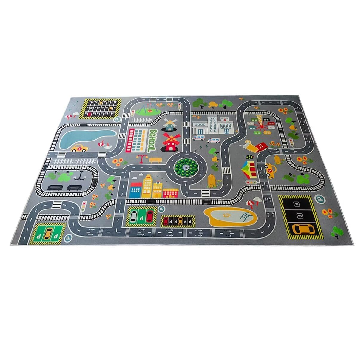 FODELIUY Kinderzimmerteppich, Spielteppiche mit Antirutsch Rücken ...