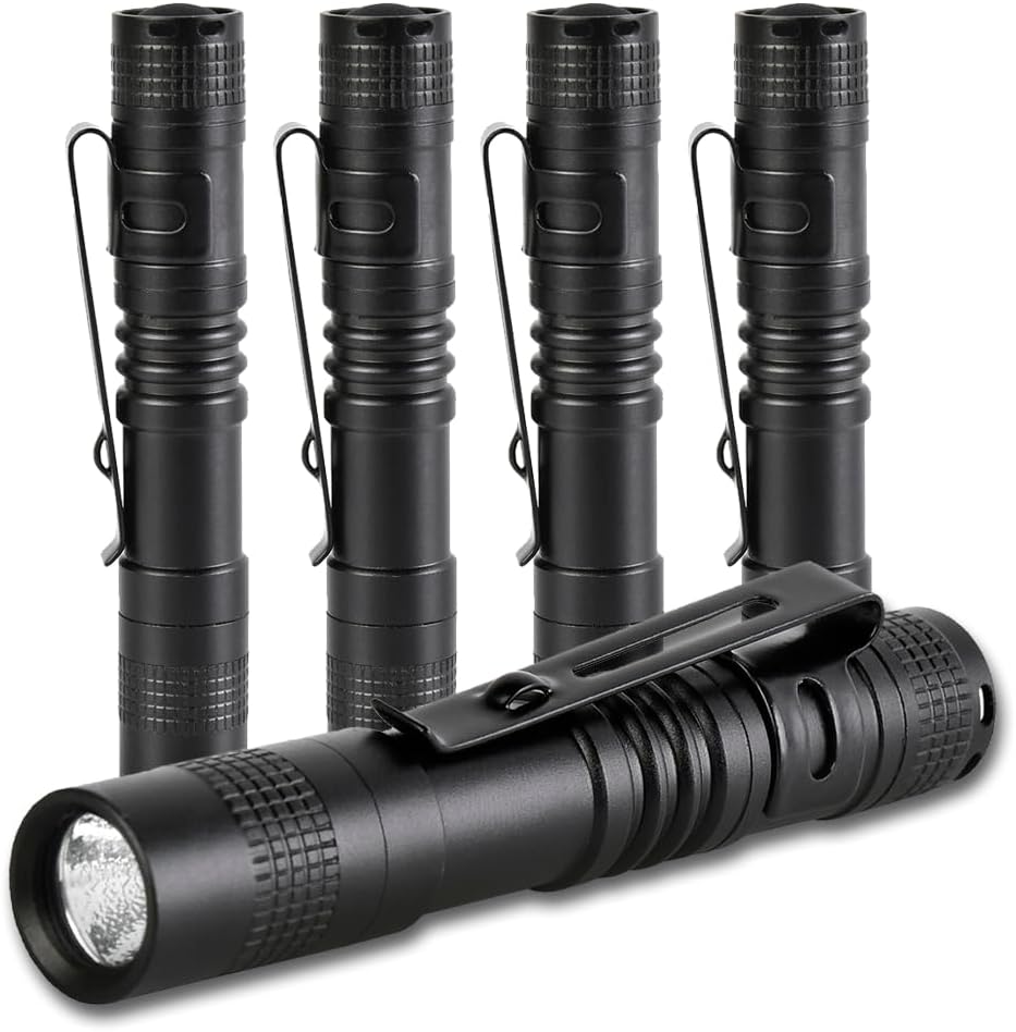 MVIOCS 5 Pack Mini Flashlight Small Flashlights LED Powerful High ...
