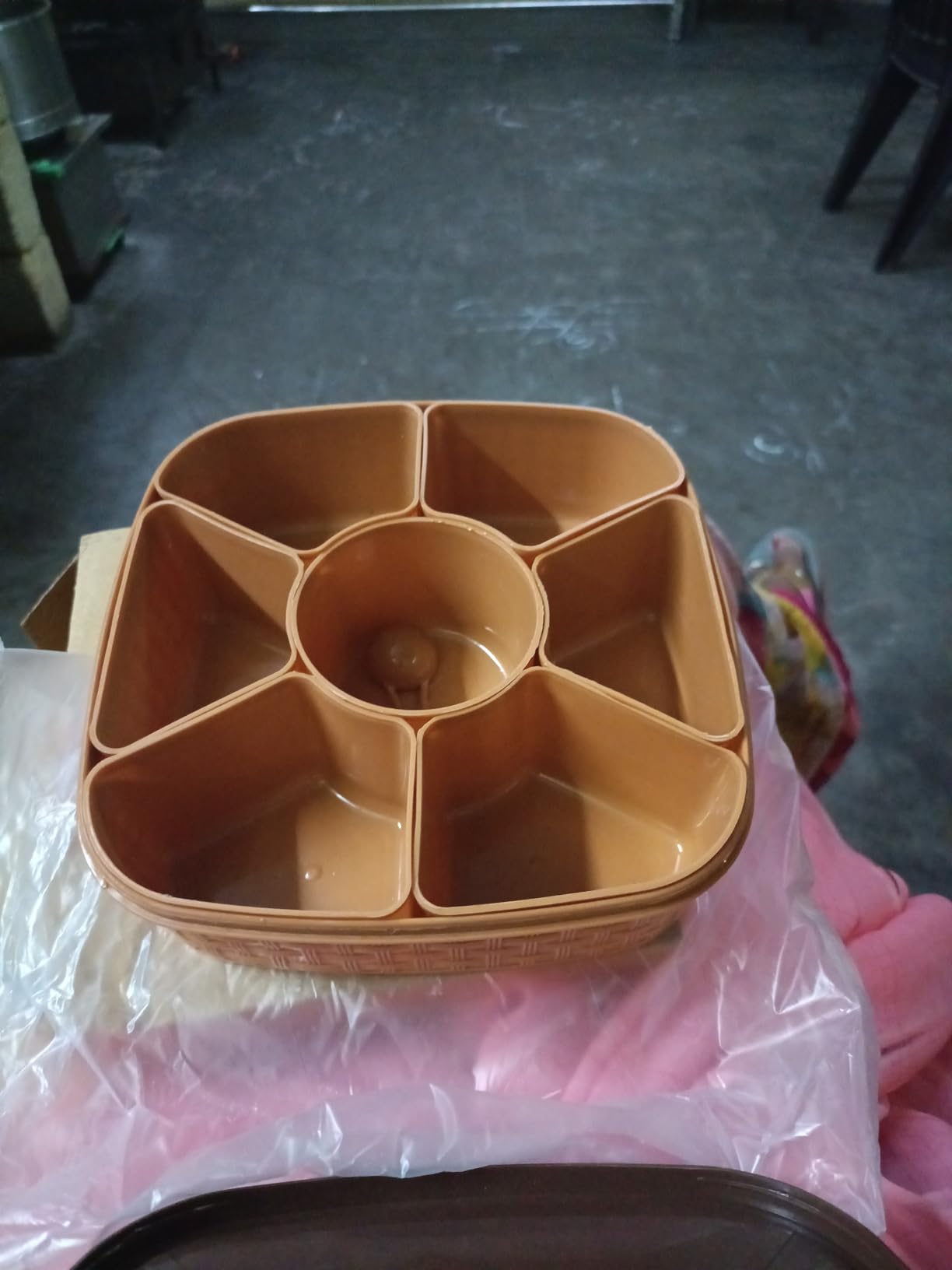 Buy AXN 7 in 1 Multipurpose 7 Sections Square Masala Box | Rangoli ...