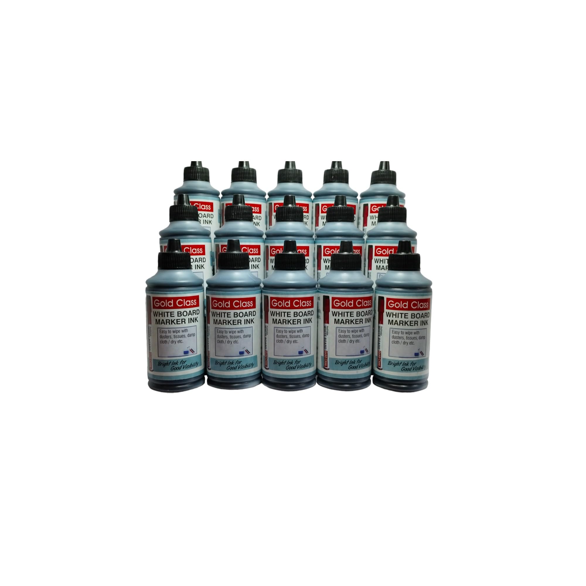 Gold Class Combo Pack of White Board Marker Bottled Ink (Black) 100ML ...