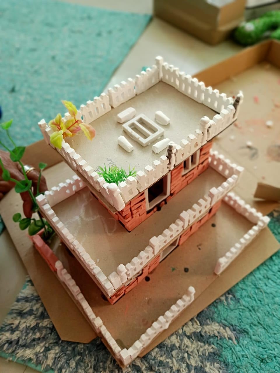 Cardboard Kraft Kala Mini Brick Building Construction Set For Kids ...