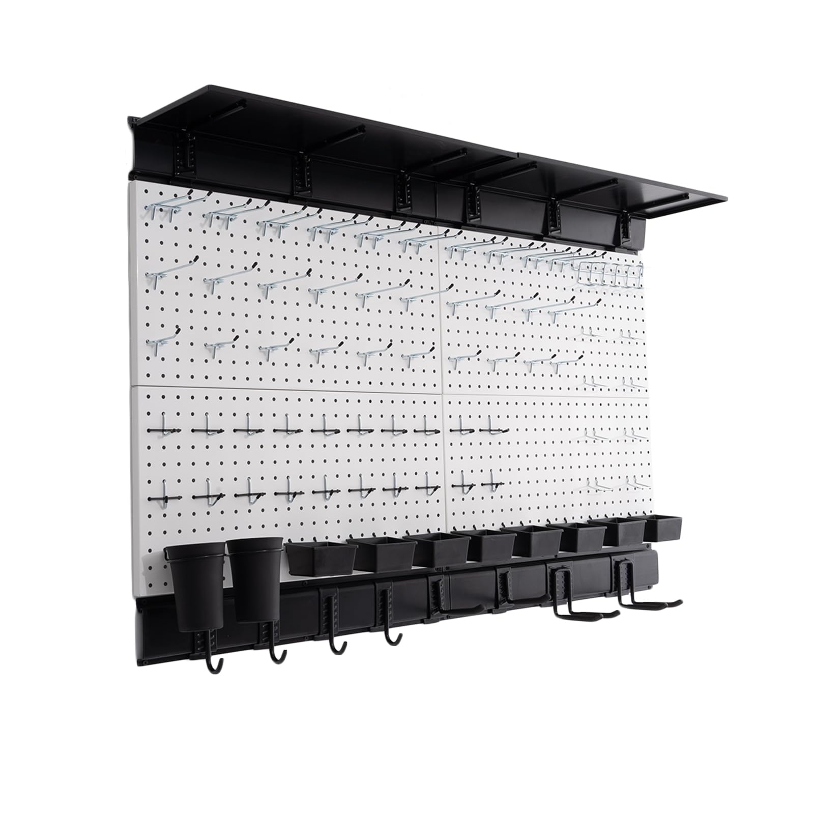 Pegboard organizador de pared tablero perforado para pared con ganchos ...