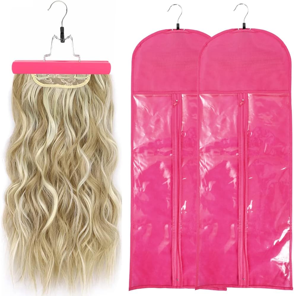 Amazon.com : 2Pcs Hair Extension Holder, Extra Long Wig Storage Bag ...