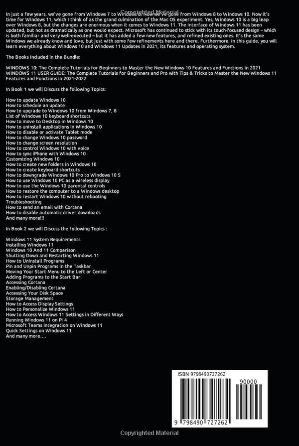 Snapklik.com : Microsoft Windows 2021: 2 IN 1: Windows 10 And Windows ...