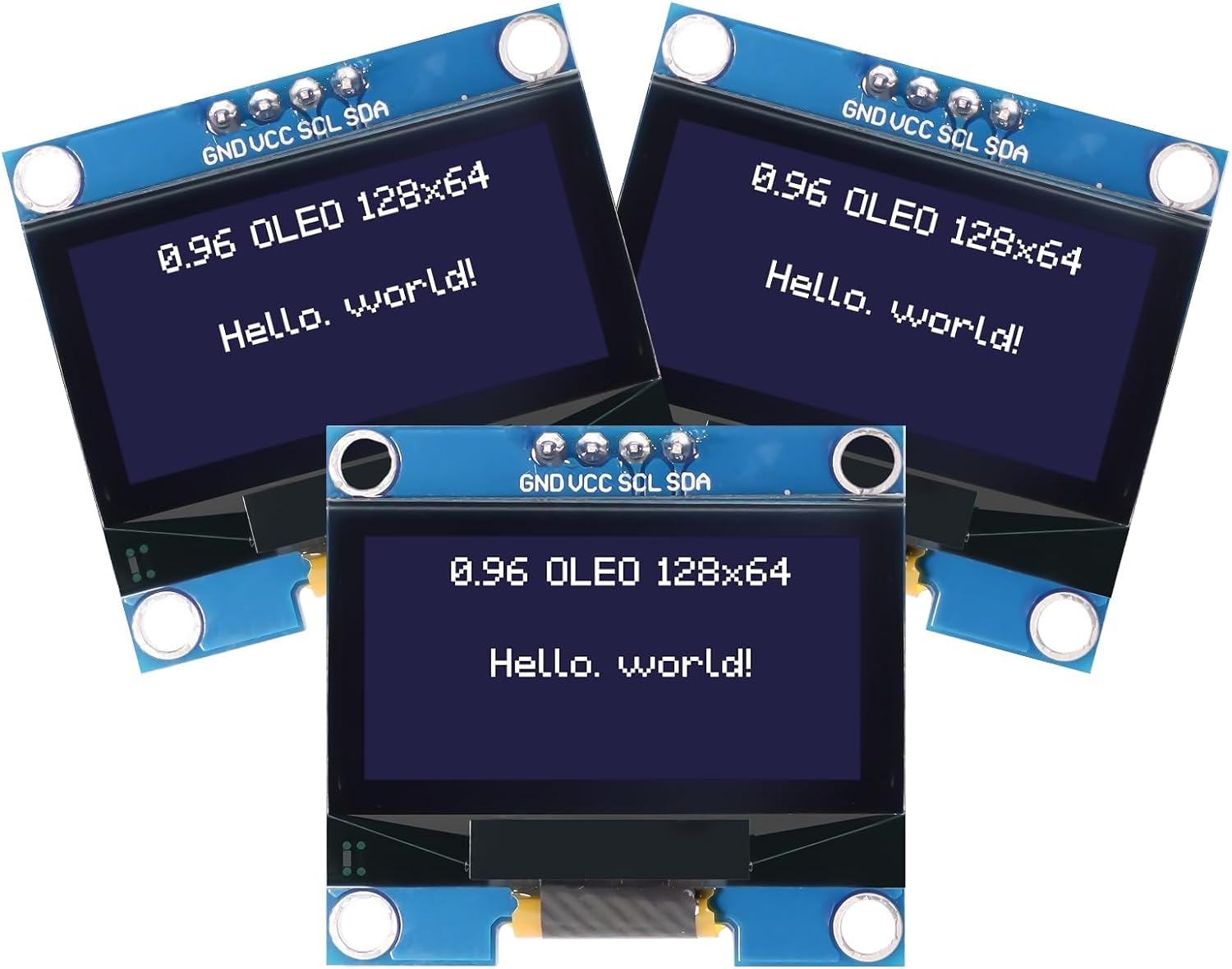 Amazon.co.jp: RUIZHI 3個 OLEDディスプレイ OLEDモジュール 0.96インチ I2C 128X64 SSD1315 ...