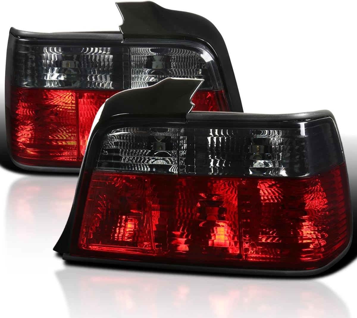 Amazon.com: Spec-D Tuning Red Clear Lens Tail Lights Compatible with ...