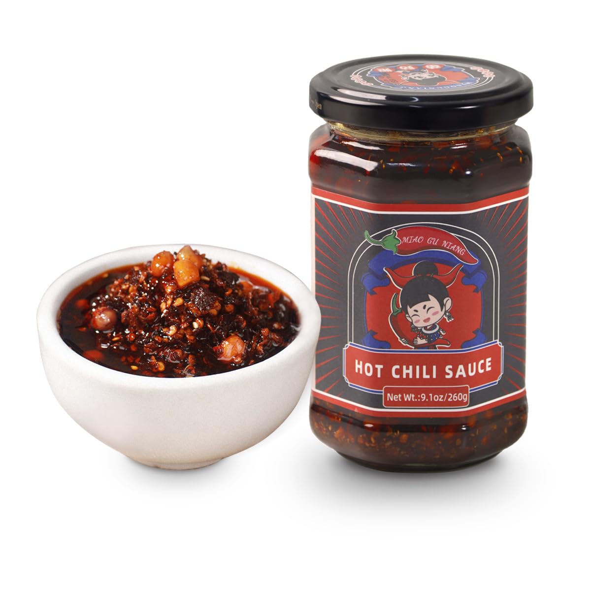 Amazon.com : MIAOGUNIANG Spicy Chili Hot Sauce, Crunchy Chili Oil ...