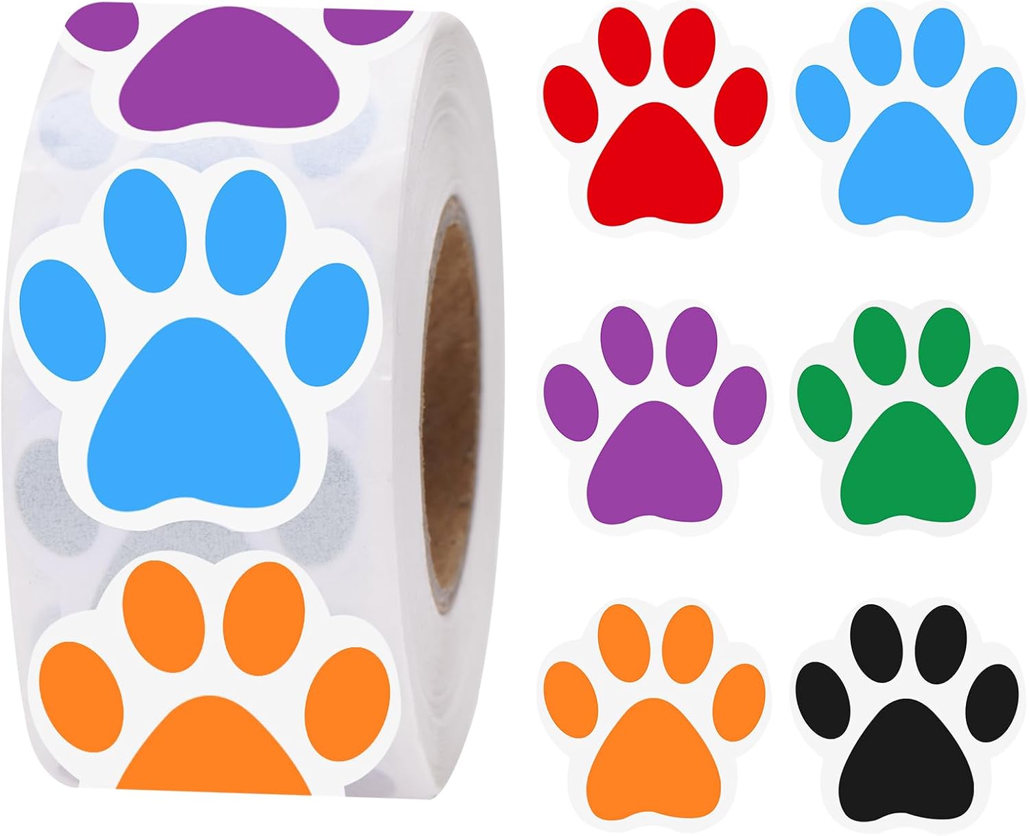 Amazon.com: Anwyll Paw Stickers,Puppy Dog Paw Prints Stickers,500Pcs ...