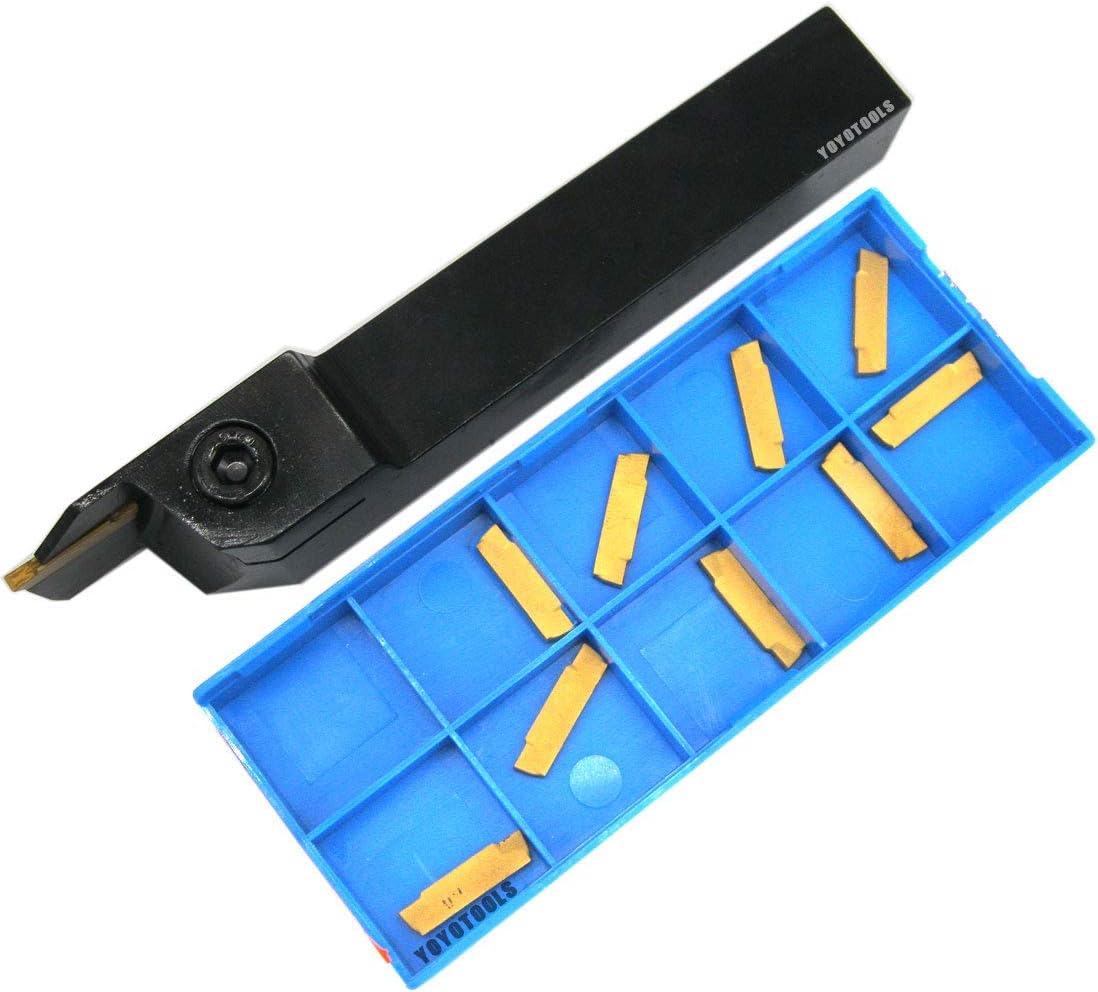 Amazon.com: YOYO TOOLS 5/8" Lathe Tool Holder & 10pcs Carbide Turning ...