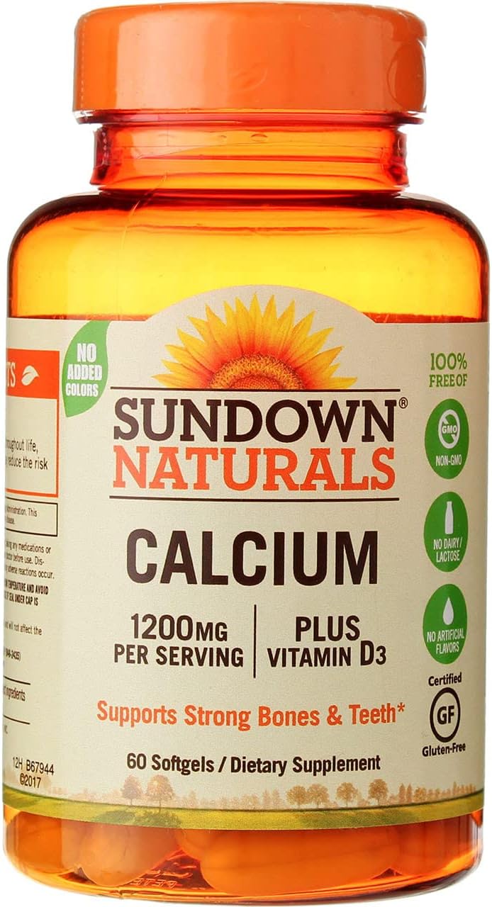 Amazon.com: Sundown Naturals Liquid-Filled Calcium 1200 mg Softgels ...