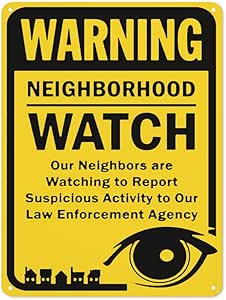 Amazon.com : Notice Danger Safety sign,Warning - Our Neighbors Are ...