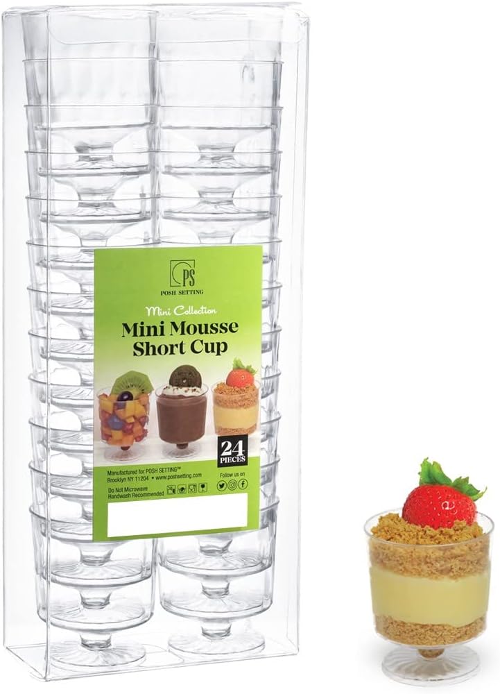 Amazon.com: Posh Setting Mini Collection, Mini Mousse Cup, Heavyweight ...
