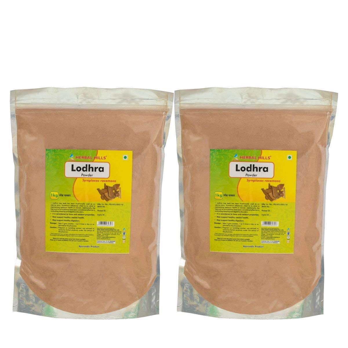 HERBAL HILLS Lodhra Powder 1kg Pack of 2 Lodhradi : Amazon.in: Health ...
