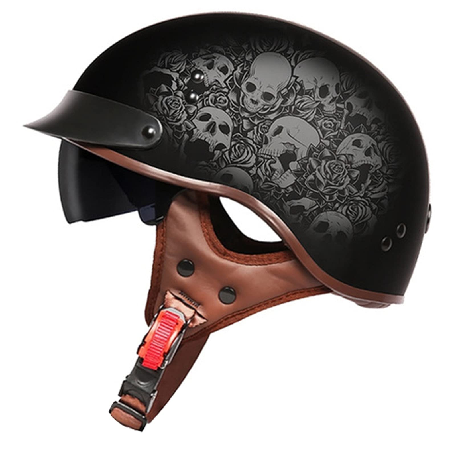 Low Profile Motorcycle Helmets Sunsanly Ultra Thin Retro Motorcycle