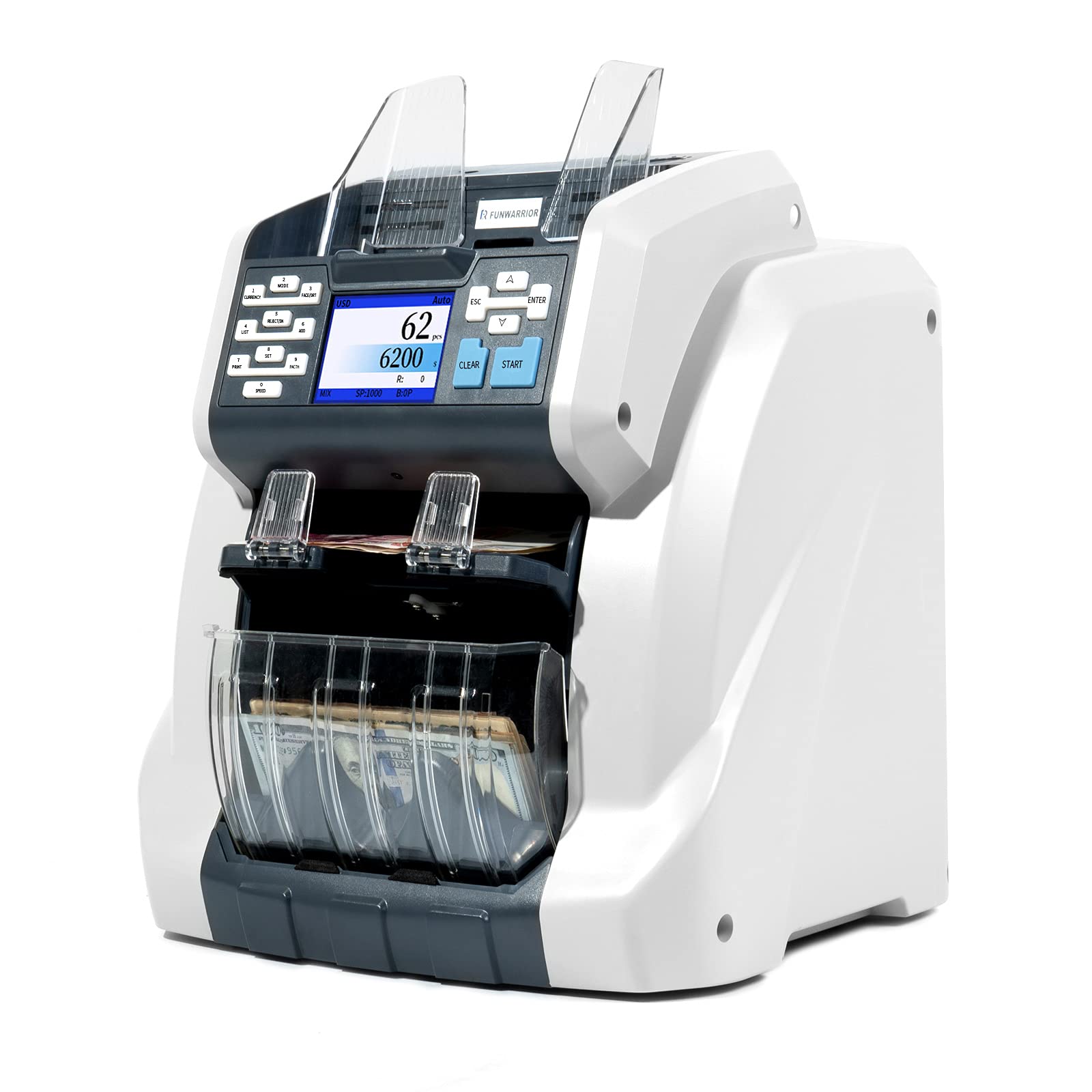 Buy FUNWARRIOR BCS-160 Mixed Denomination Money Counter Machine, Bank ...