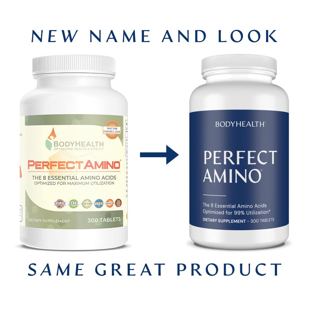 BodyHealth PerfectAmino (300 tabletas) 8 suplementos de aminoácidos ...