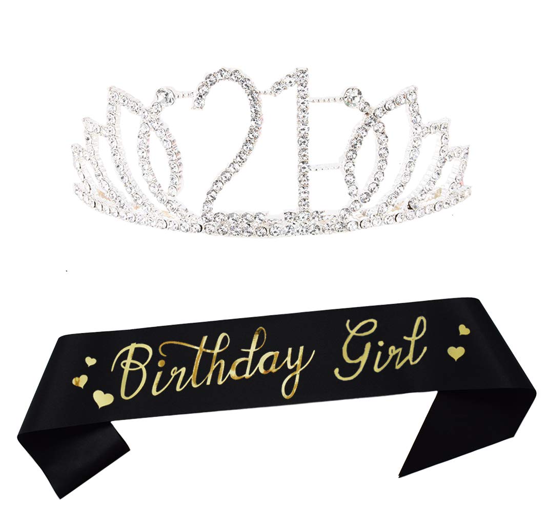 21st Birthday Silver Tiara And Sash Happy 21st Birthday Party ...