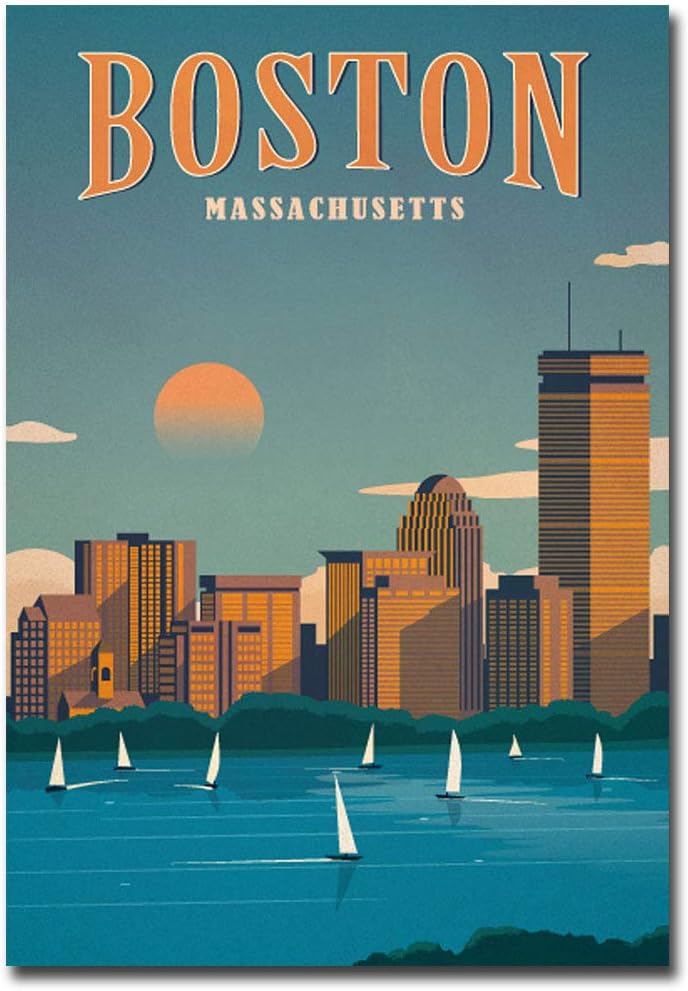 Amazon.com: Greetings from Boston Massachusetts Fridge Magnet ...