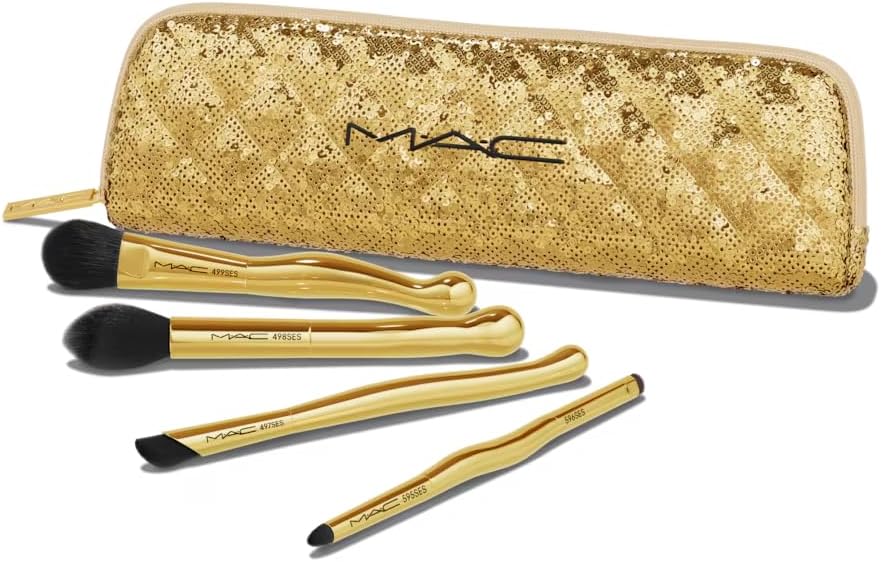 Amazon.com: MAC Golden Touch Mini Brush Kit, 5 Piece Set : Beauty ...