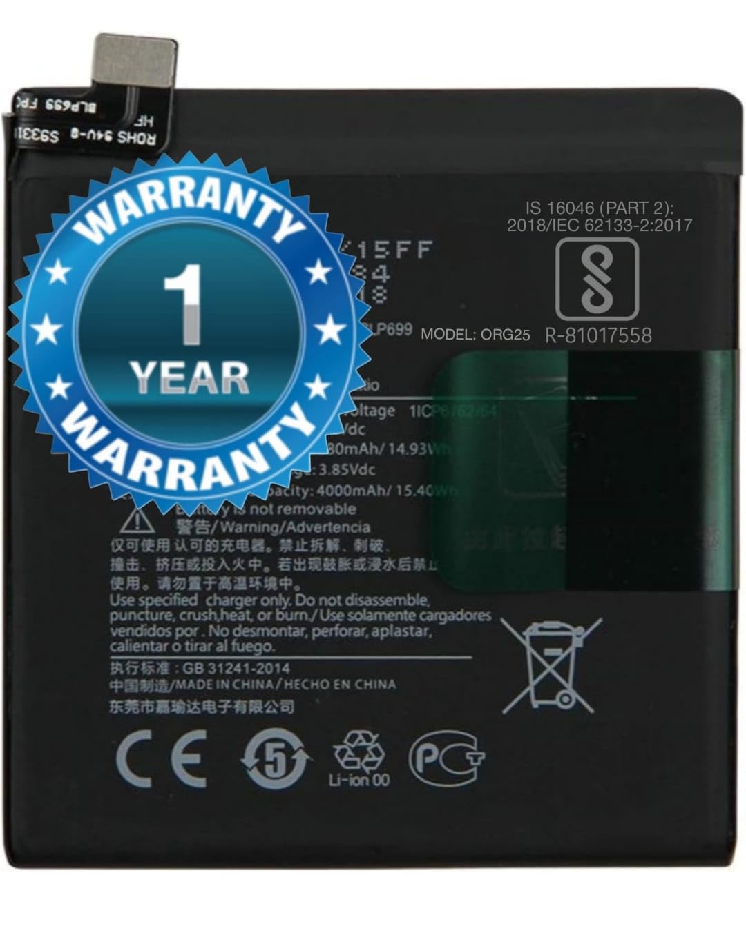THE BATTERY STORE® Original BLP699 Battery for Oneplus 7 Pro GM1911 ...