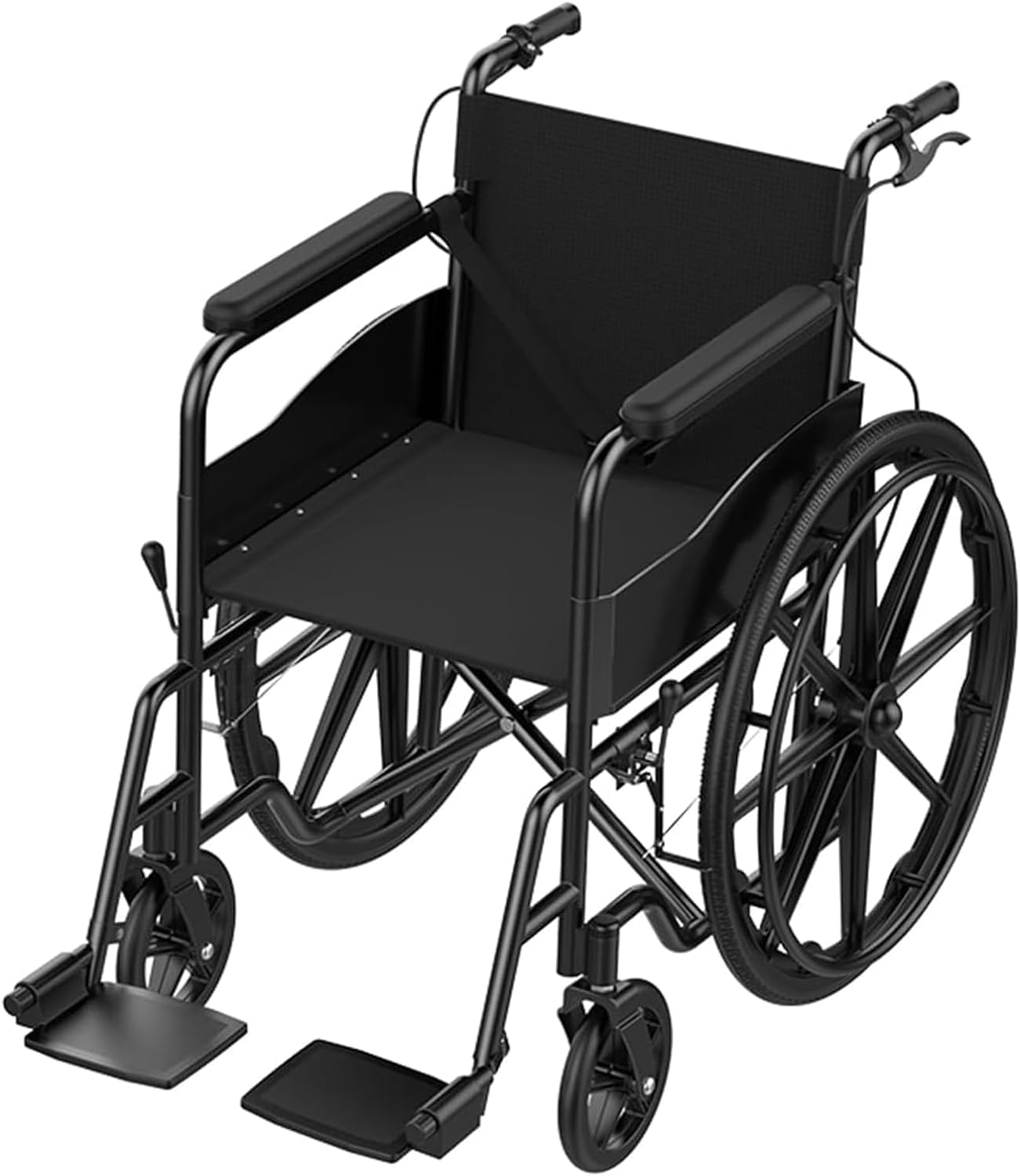 Amazon.com: PEYNIR Lightweight Wheelchair Carbon Steel Transport ...