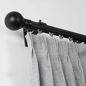 Amazon.com: TOCTUS Decorative Traverse Rod with Bracket, Wall Mounted ...